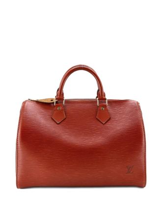 Louis Vuitton sac &agrave; main Speedy Epi 30 en cuir - Marron