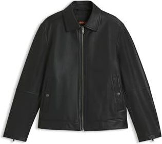 BOSS Hommes Jogear Veste Regular en cuir nappa