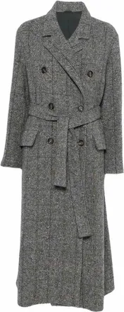 Brunello Cucinelli Knielanger Mantel - Grau