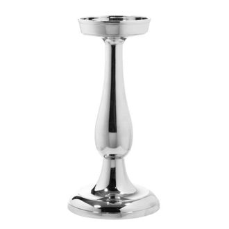 Fink [DL Magenta, Leuchter, Aluminium, vernickelt, glatt, silberfarben, L. 12,5 cm, B. 12,5 cm, H. 26 cm, D. 12,5 cm [SP]