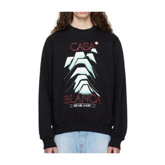 Casablanca Herren, Sweatshirts & Hoodies, Schwarzk, LGr&ouml;&szlig;e
