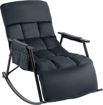 Clp Chaise &agrave; bascule Cathy Noir Velours