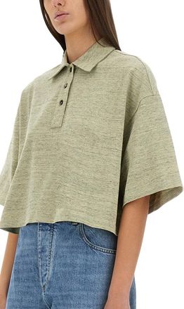 Bottega Veneta Piqu&eacute; Cotton Polo Shirt - Beige