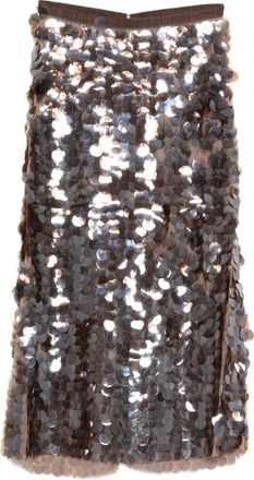 Fabiana Filippi Midirock mit Pailletten - Braun