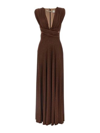 Elisabetta Franchi Knielanges Kleid - Braun