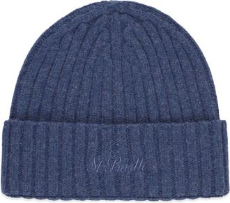 Saint Barth Homme, Accessoires, Bleu, Taille: ONE Size Wengen Beanie