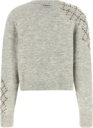 Pinko Rhinestone-Embellished Sweater - Beige
