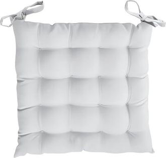 Soleil d'Ocre Sitzpolster aus Baumwolle, 40 x 40 x 5 cm, Panama, Weiß