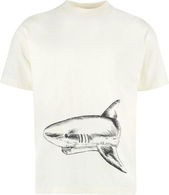 Palm Angels Homme, Tops, Beige, Taille: 2XL T-Chemises