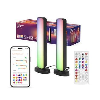 Osram Lampadaire LED SMART+ WIFI, petit, noir, 2x 2,5W, 2x 480lm, lumi&egrave;re blanche et color&eacute;e r&eacute;glable, intensit&eacute; variable, fonction DIY et rythme musical, l