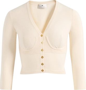 Elisabetta Franchi Femme, Pulls, Beige, Taille: 42 FR Maglia Tricot