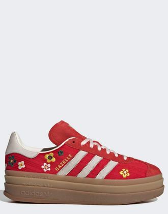 adidas Originals Gazelle Bold - Schuhe in Better Scarlet/Wollwei&szlig;-Rot