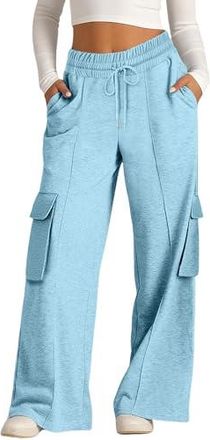 Generic Pantalons Sport pour Femme Large D&eacute;t&eacute; Pant Longue Respirant Comfy Confortable Streetwear Classique Tendance Tenue Fluide Casual Taille Haute 2026 Pant