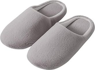 Generic Chaussures en coton pour homme et femme - Semelles souples - Pantoufles chaudes pour homme et femme, caf&eacute;, 42 2/3 EU