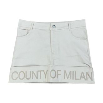 Marcelo Burlon Jeans-Minir&ouml;ck mit Logo - - Skirts - Damen - Beige - M