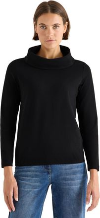 Cecil Damen 3227753 Shirt mit gro&szlig;em Kragen, Schwarz, XL
