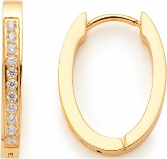 Leonardo Kreolen Beautys Ronia 1 Paar - Klapp-Creolen aus goldfarbenem Edelstahl - eingefasste Zirkonia-Steine - kombinierbar mit Beautys Anh&auml;ngern - Schmuck G