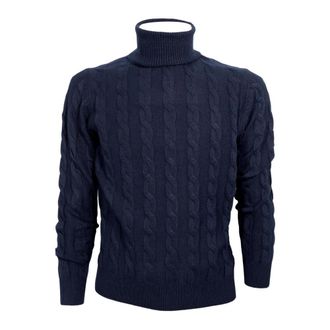 Cashmere Company Rollkragenpullover - - Knitwear - Herren - Blau - 3XL