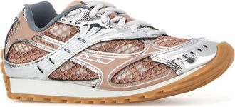 Bottega Veneta Womens Multicolor Orbit Sneakers White-Terra Pink Mocassini White/terra Loafers