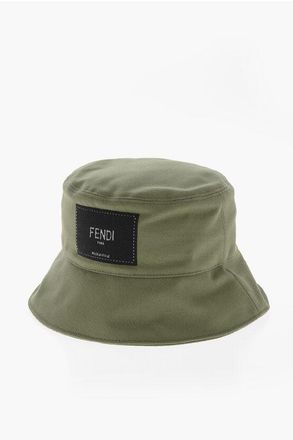 Fendi Canvas Bucket Hat with Logo Patch size L