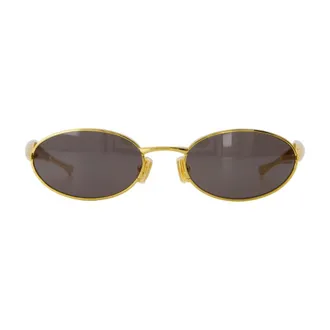 Bottega Veneta Unisex Bv1386s-001 Metal Gold Sunglasses