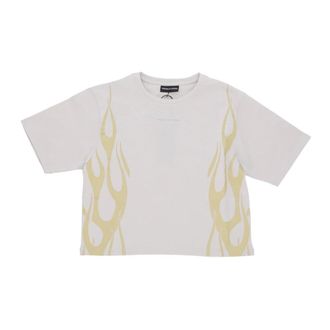 Vision Of Super Flames Tee Damen T-Shirt Grau - - Tops - Damen - Grau - XS
