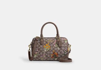 Coach Rowan Satchel Aus Signature-Jacquard Mit Blumenstickerei