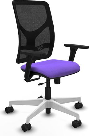 Piqueras y Crespo Drehstuhl mit 3D-Armlehnen, h&ouml;henverstellbare Lendenwirbelst&uuml;tze, ausgestattet mit Syncro/Traslack und Schneideschaum, mit Rollen von 65 mm, Nylon, Sc