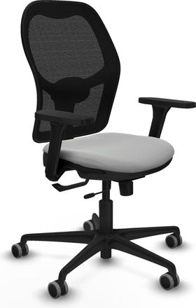 Piqueras y Crespo Chorquera Remote-Arbeitsstuhl mit 3D-Armen, h&ouml;henverstellbare Lendenwirbelst&uuml;tze, ausgestattet mit Syncro/Traslack und injiziertem Schaumstoff, Schwar