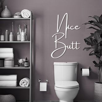 Generic Schwarzes Wandbild aus Metall mit sch&ouml;nem Po, lustiges rustikales Wandbild aus Metall f&uuml;r die Toilette im Landhausstil, Moderne Skulptur mit sch&ouml;nem P