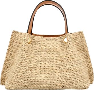 Valentino Garavani Femme, Sacs, Beige, Taille: ONE Size Petit sac cabas en raphia