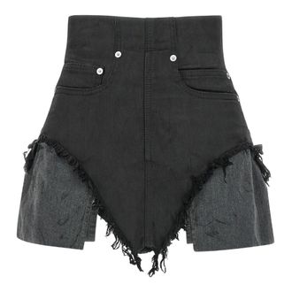 Rick Owens Femme, Shorts, Noir, Taille: 36 FR Dirt Cutoffs Denim Shorts