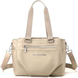 Generic Sac fourre-tout en nylon pour femme, grande capacité, imperméable, avec boucle magnétique et fermeture éclair en métal, compartiments spacieux, tendan