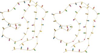 Garneck Kleiner Lichterkette Puppenhaus Lichterkette 2 St&uuml;ck USB Kunststoff f&uuml;r Puppenhaus Layout Dekoration Miniatur Weihnachtslichter Girlande Innenbereich