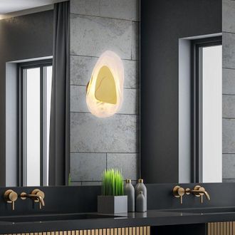 Globo Lighting Globo Lighting - Applique murale lampe de chambre lumi&egrave;re verre nuages design laiton led