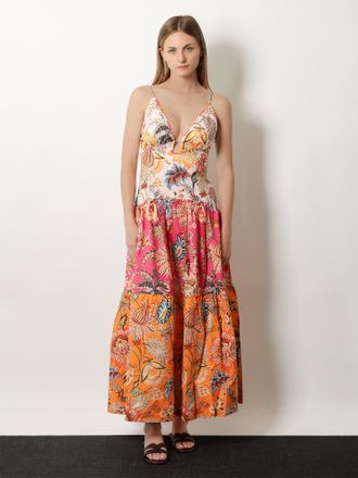 Farm Rio Womens Dress Ligia Multicolour Organic Cotton