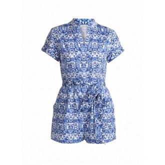 Alice & Olivia Lucy Romper - - Jumpsuits & Playsuits - Damen - Blau - 2XS
