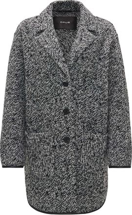 OPUS Damen Mantel | Kurzmantel HALILO Remix Oversize mit Wolle Black, S