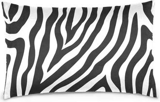 Linomo Kissenbezug 40x60 cm, Tier Zebra Druck Dekorative Kissenbezug Kissenhülle für Couch Sofa Bett Hause