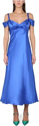 Alberta Ferretti Femme, Robes, Bleu, Taille: 38 FR Robe &agrave; &eacute;paules d&eacute;nud&eacute;es