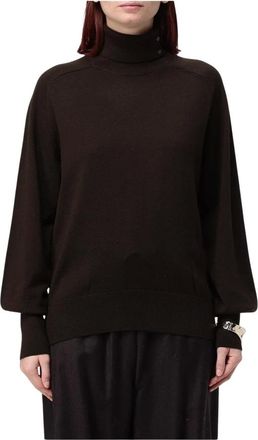 Liu Jo Pull &agrave; col roul&eacute; en maille fine - Femme - Pulls - Brun - Taille: 36 FR
