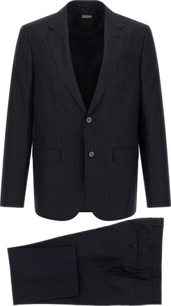 Ermenegildo Zegna Knielanges Kleid - Blau