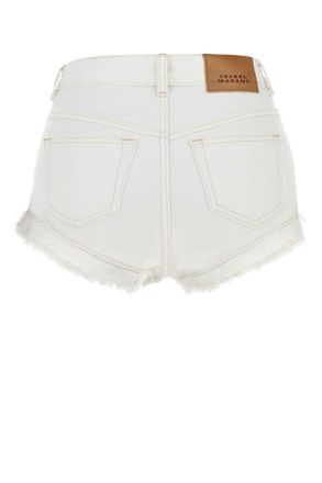 Isabel Marant Eneidala Denim Shorts - White