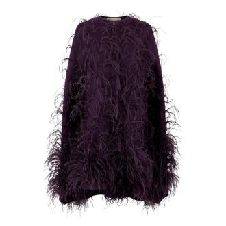 Valentino Garavani Femme, Vestes, Violet, Taille: 38 FR Cape &Eacute;l&eacute;gante