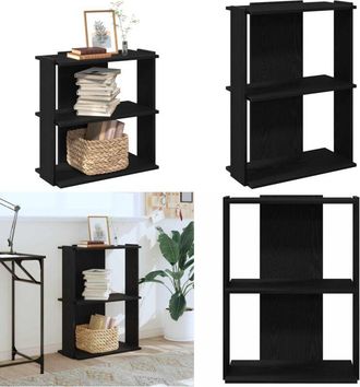 vidaXL Bücherregal 3 Böden Schwarz 60x30x80 cm Holzwerkstoff - Vidaxl