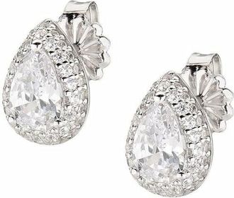 Amen Boucles doreilles Goutte dAmore en Argent avec Zircons, goccia, Argent, Zircone cubique