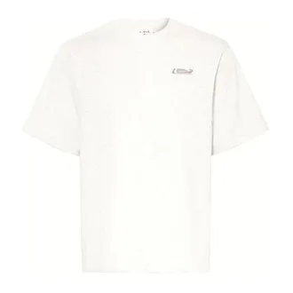 Casablanca Homme, Tops, Gris, Taille: M T-shirt Oversize Patch PVC