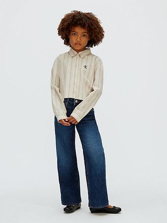 Calvin Klein High Rise Wide Leg Jeans - Authentic Dark Blue - M&auml;dchen - 4 Jahre (104 cm)