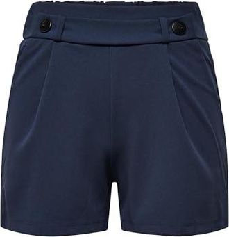 Jacqueline de Yong JdY Jdygeggo JRS Noos Short Basique Coupe Droite avec détail à Boutons, Bleu Nuit, XXL Femme
