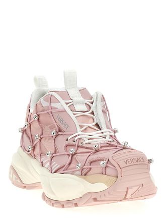 Versace Womens Multicolor Polyester Athletic Sneakers